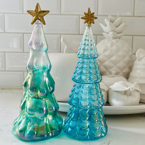 Lenox | Holiday | Lenox Lightup Ombre Blue Shade Glass Tree Set | Poshmark
